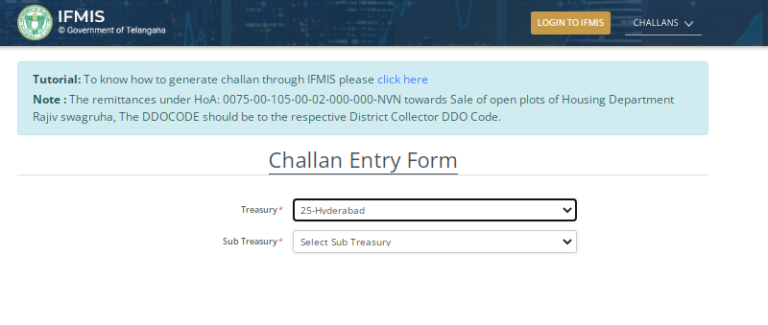 How to Generate Challan form free || IFMIS || 2023 – TS Employee